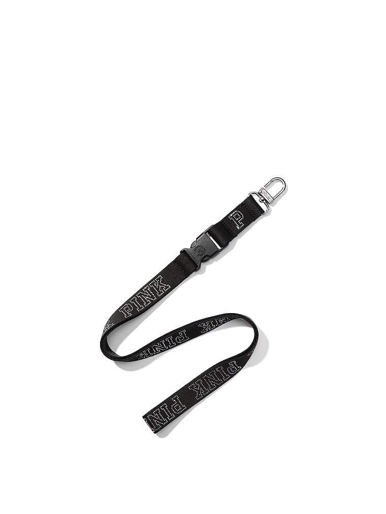 Buy Lanyard Keychain, Pure Black - Order Small Accessories online - PINK US