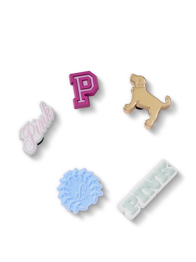 Buy 5-Pack PINK Jibbitz™ Charms, Multicolored - Order Socks online ...