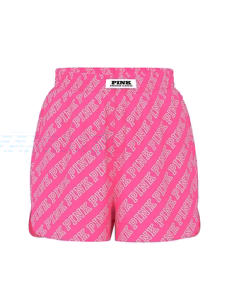Buy Boyfriend Boxer Pajama Shorts, Pink Gossip Logo - Order Pajama ...