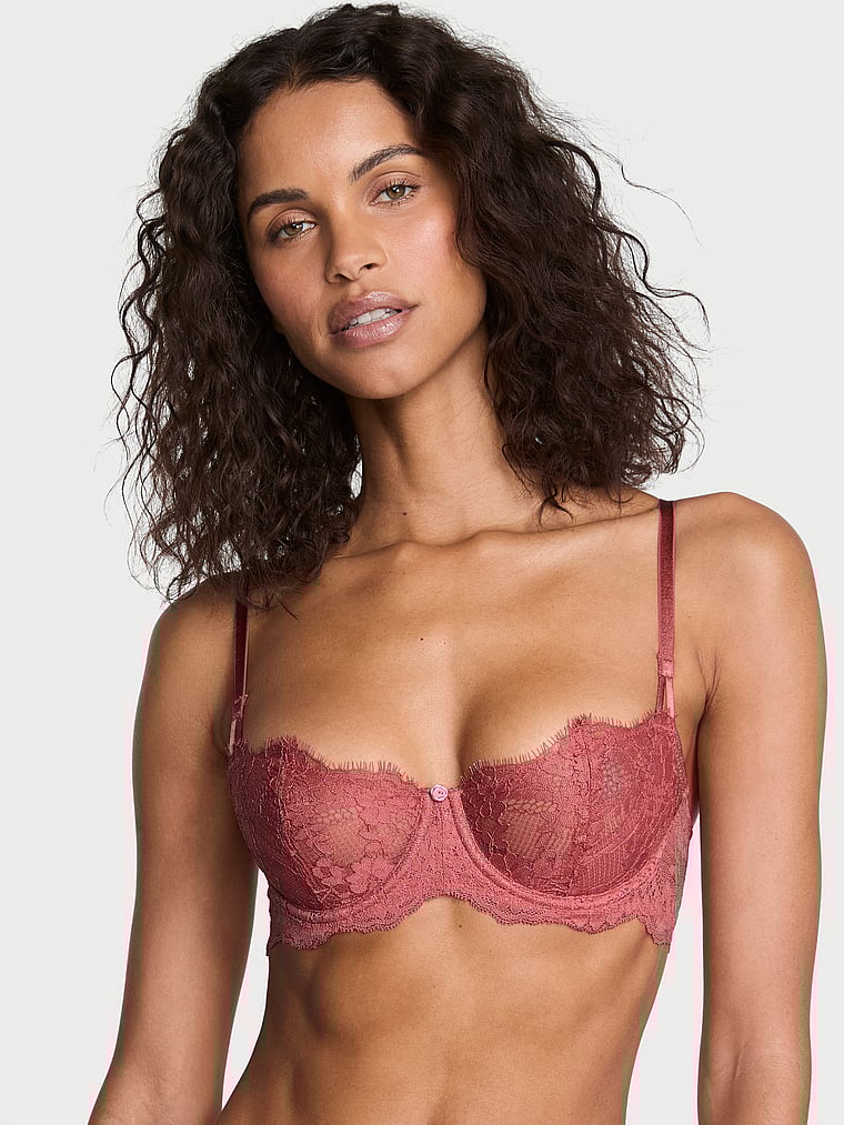 Buy Wicked Unlined Lace Balconette Bra, Seductive Rose - Order Bras online - Victoria's Secret US