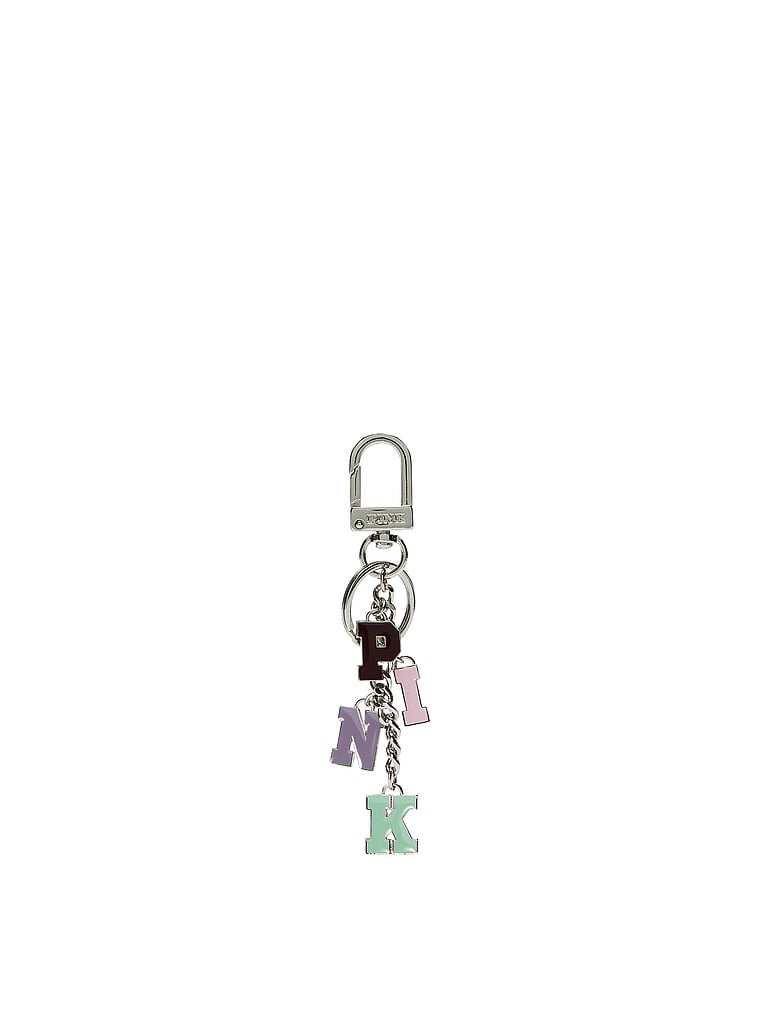 Buy PINK Waterfall Keychain Charm, Multi Logo - Order Small Accessories ...