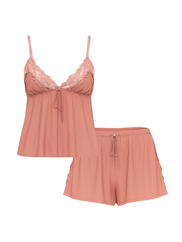Buy Modal Soft Lace-Trim Flyaway Cami Set, Desert Blush - Order Cami Sets online - Victoria's ...
