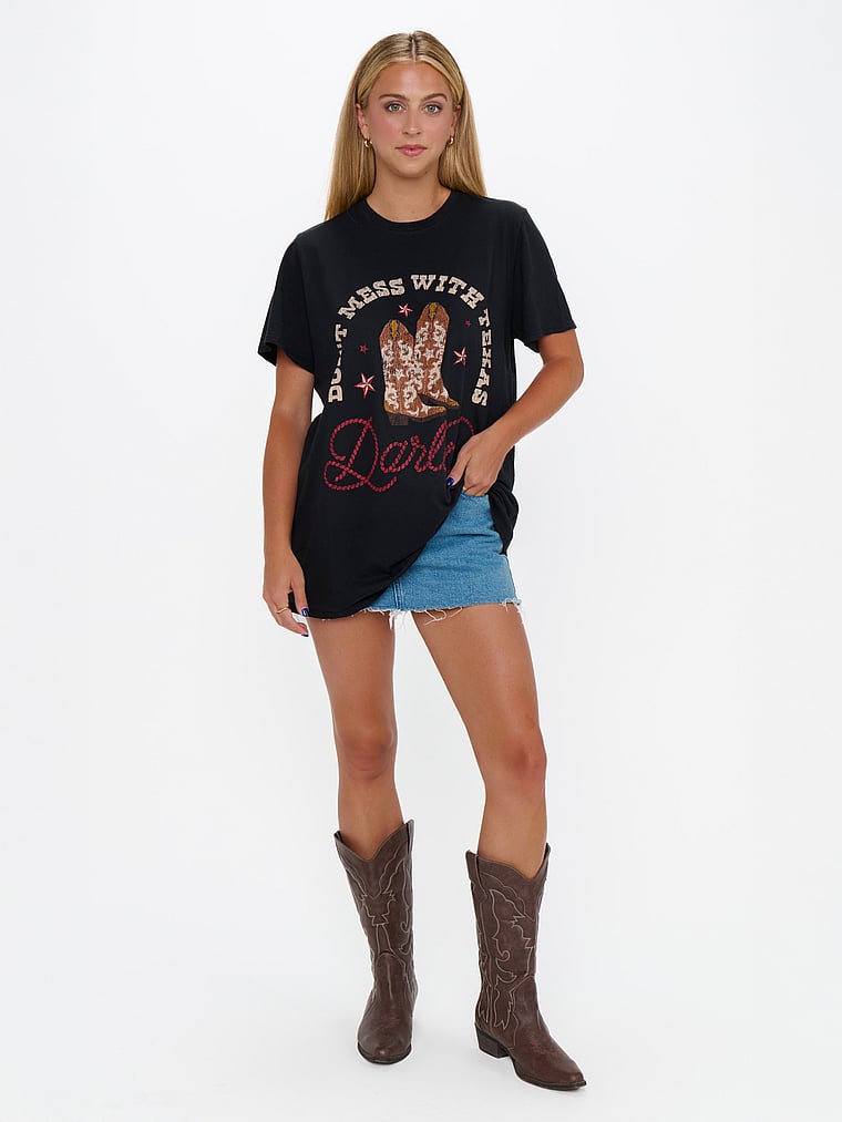 Buy Oliver Tee, Texas Graphic - Order Tops online - Victoria's Secret US