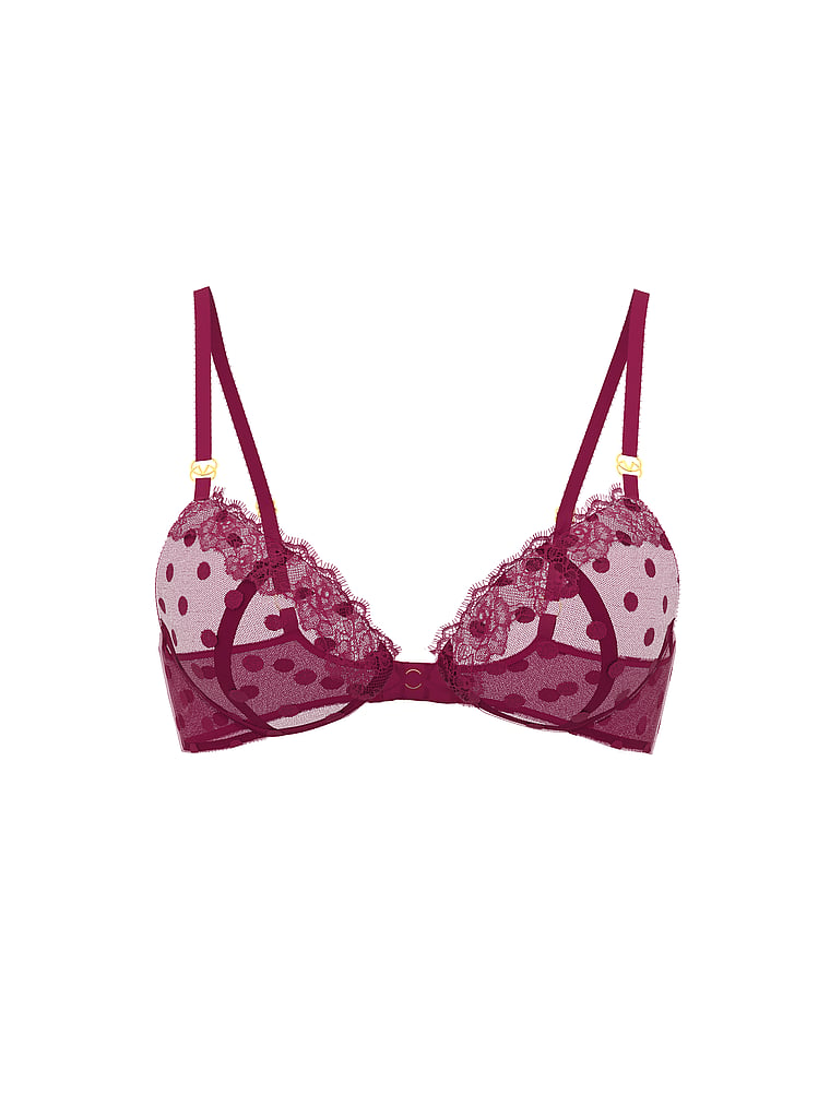 Buy Sheer Heritage Dot Unlined Demi Bra, Fresh Jam - Order Bras online ...