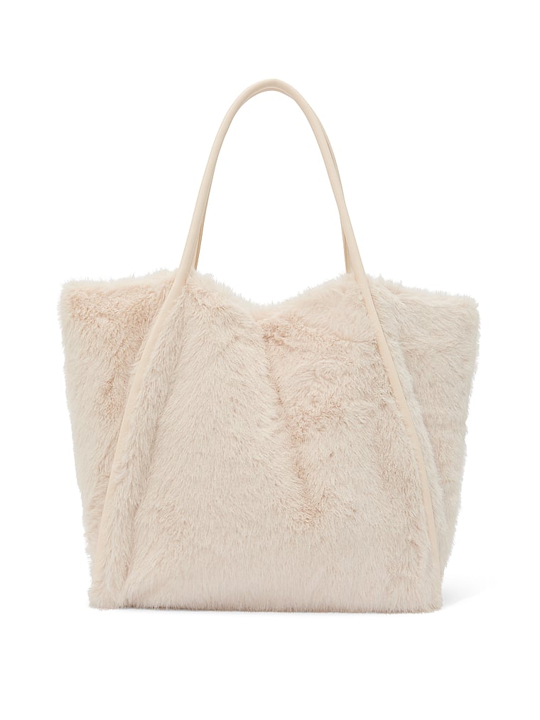 Buy Faux-Fur Tote Bag, White/Ivory - Order Bags online - Victoria's Secret