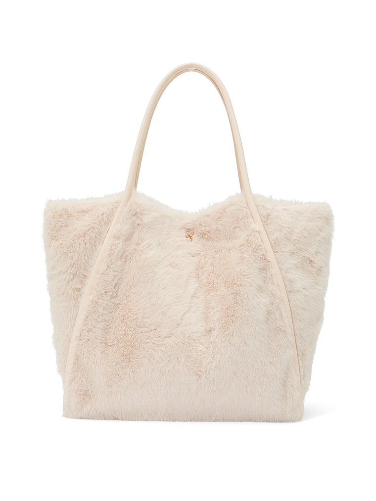 Buy Faux-Fur Tote Bag, White/Ivory - Order Bags online - Victoria's Secret