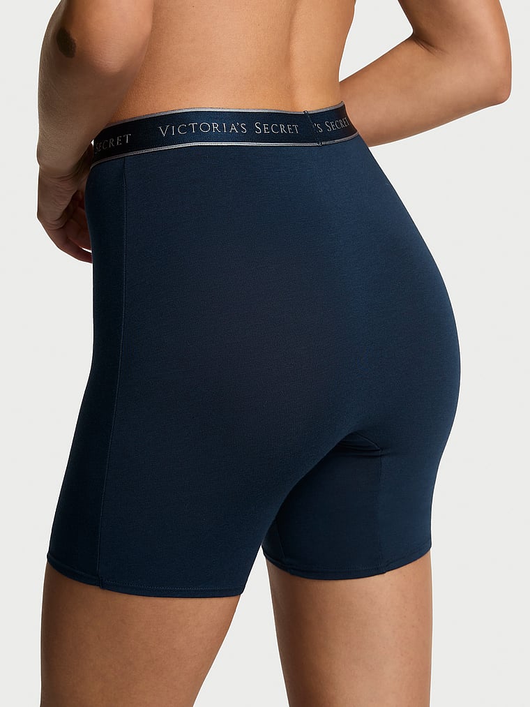 Buy Logo Cotton High-Waist Boxer Brief, Dress Blues - Order Panties ...