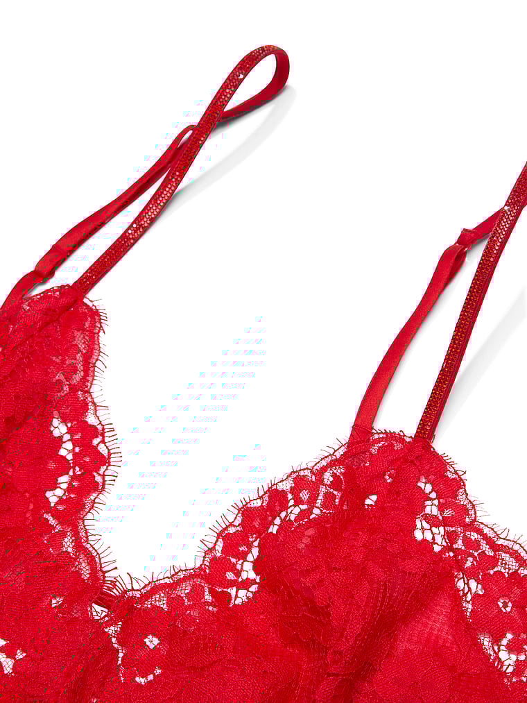 Buy Twinkle Strap Lace Mini Slip Dress, Bright Vermillion - Order Slips ...