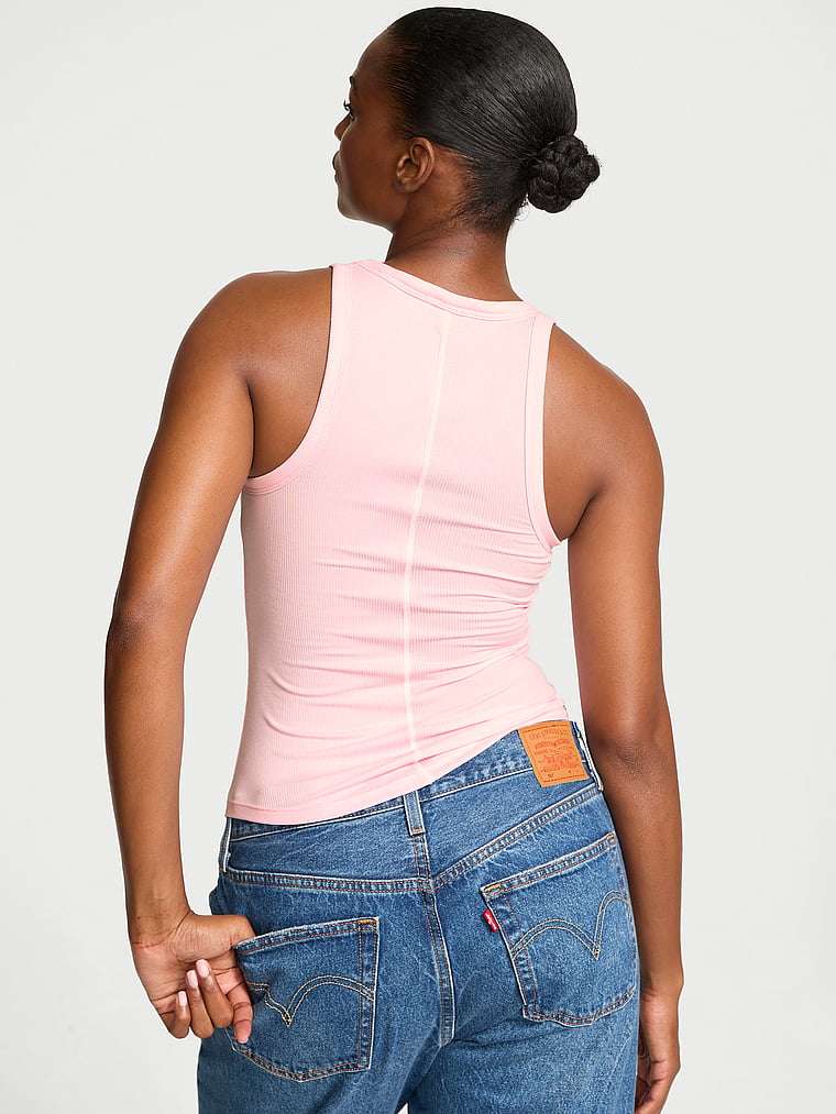 Buy VS Iconic Rib Racerback Tank Top, Pretty Blossom - Order Tops ...
