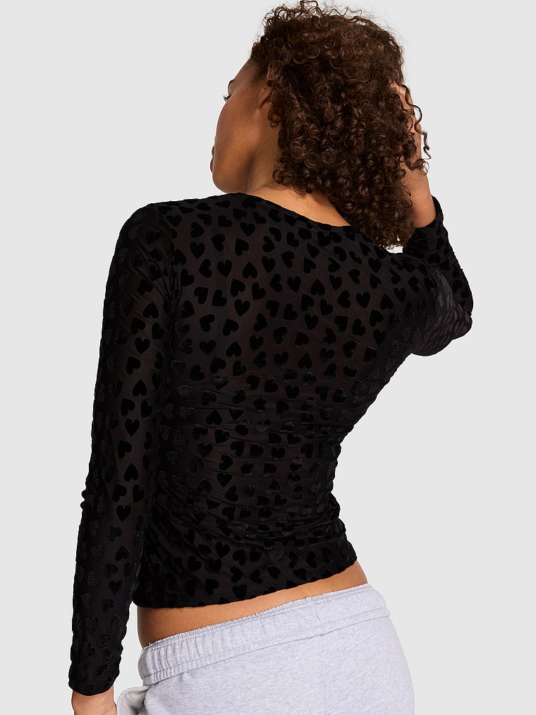 Buy Base Stretch Long-Sleeve Tee, - Order Tops online - PINK