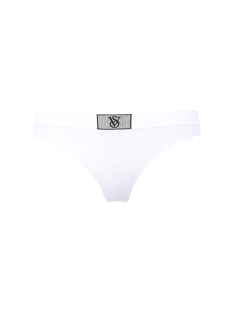 Buy Logo Cotton Shine Patch Thong Panty, Vs White - Order Panties ...