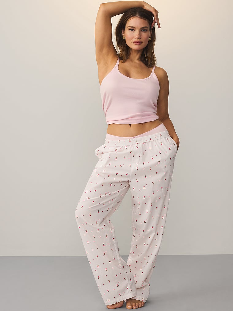 Buy Heritage Cotton Pajama Pants, Floral - Order Pajama Bottoms online ...