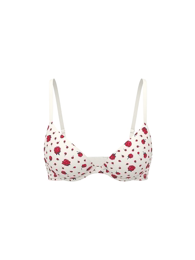 Buy Wear Everywhere Push-Up Bra, Winter White Rose Floral Print - Order ...