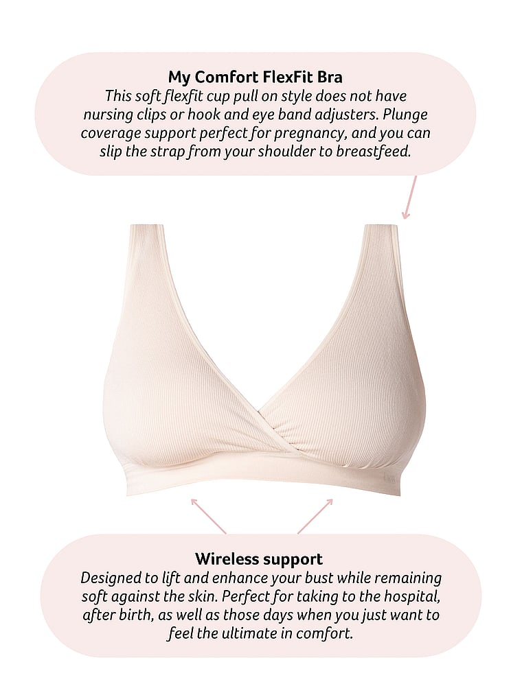 Buy My Comfort Flexfit Wirefree Nursing Bra, Oat - Order Bras online ...