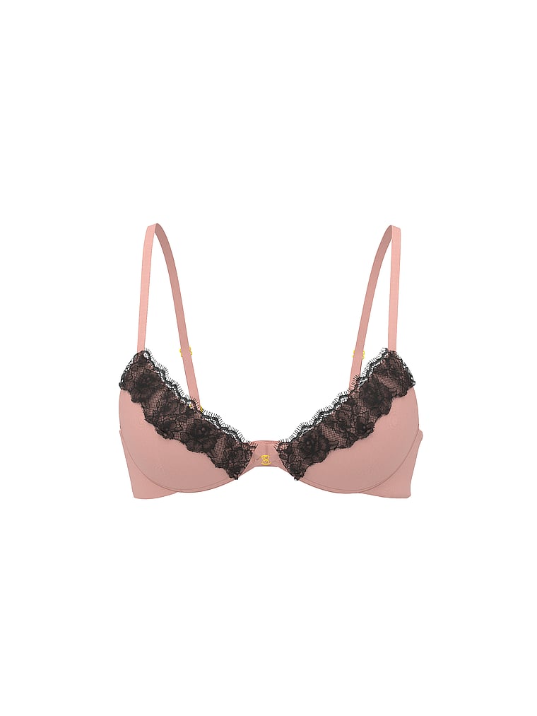 Buy Bombshell Add-2-Cups Lace-Trim Push-Up Bra, Royal Pink - Order Bras ...