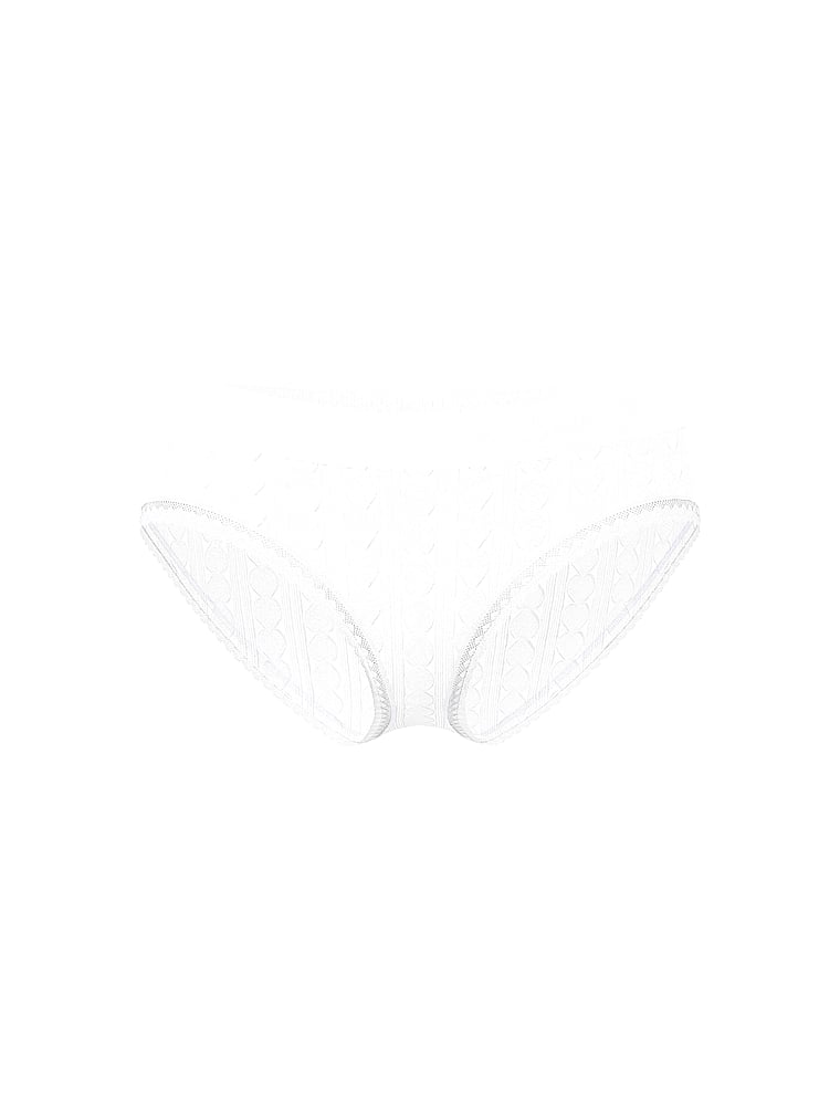 Buy Logo Heart Pointelle Hiphugger Panty, Vs White - Order Panties ...