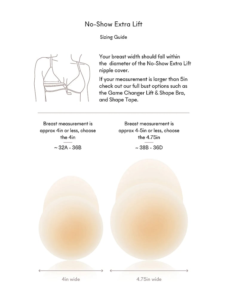 Buy Reusable No-Show Extra Lift Adhesive Nipple Covers, Buff - Order ...