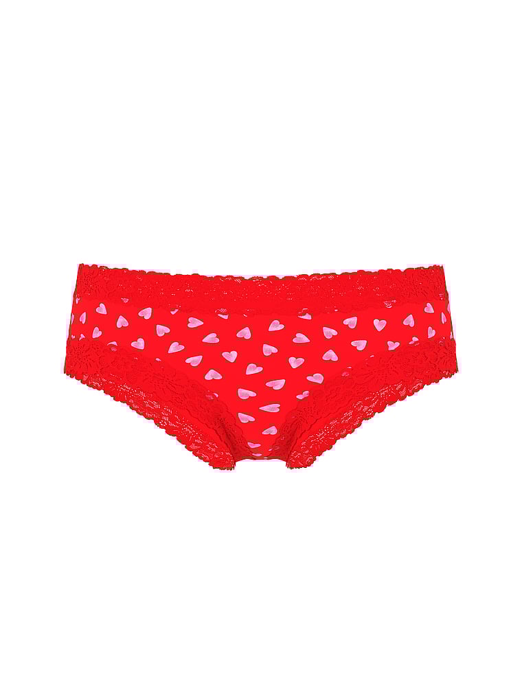 Buy Wink Lace-Trim Cheeky Panty, Bright Vermillion Hearts - Order ...
