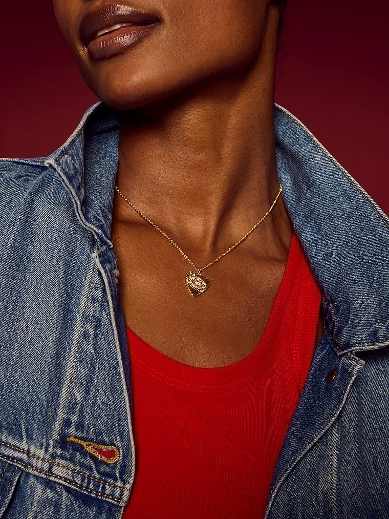 Buy All Seeing Eye Heart Charm Necklace, Gold - Order Jewelry online ...