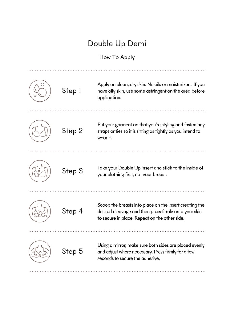 Buy Double Up Demi Push-Up Pads, Soft Tan - Order Bra Accessories ...