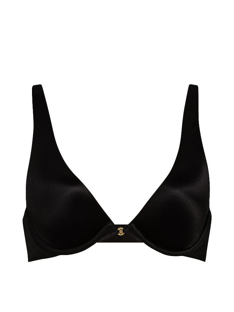 Buy Smooth Lightly Lined Plunge Bra, Black - Order Bras online ...