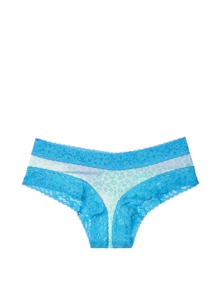 VictoriasSecret Stretch Cotton Lace-trim Cheeky Panty - 11122516-4JAD