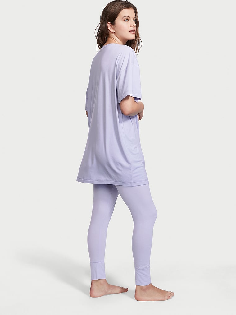 Buy Brushed Modal Sleepshirt & Legging Set, - Order undefined online ...