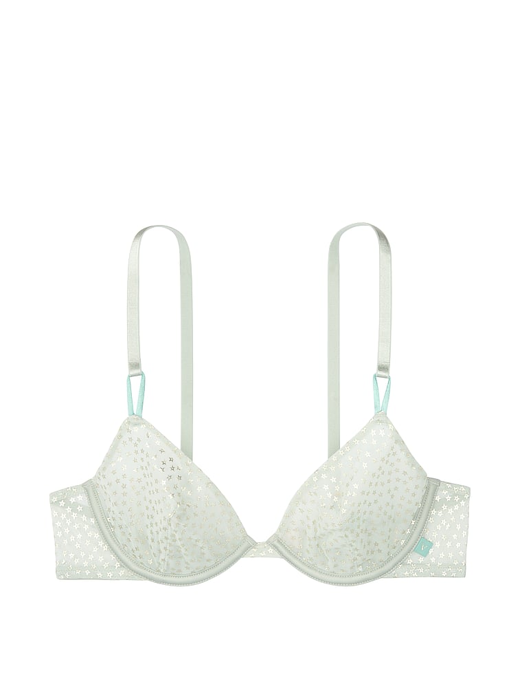 Buy Sexy Tee Unlined Sheer Mesh & Satin Trim Demi Bra, - Order ...