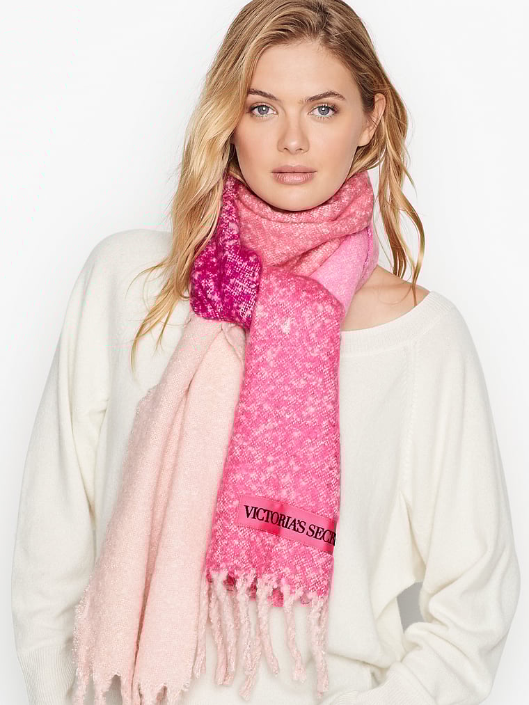 Buy Plush Colorblock Scarf, - Order undefined online - Victoria's Secret US
