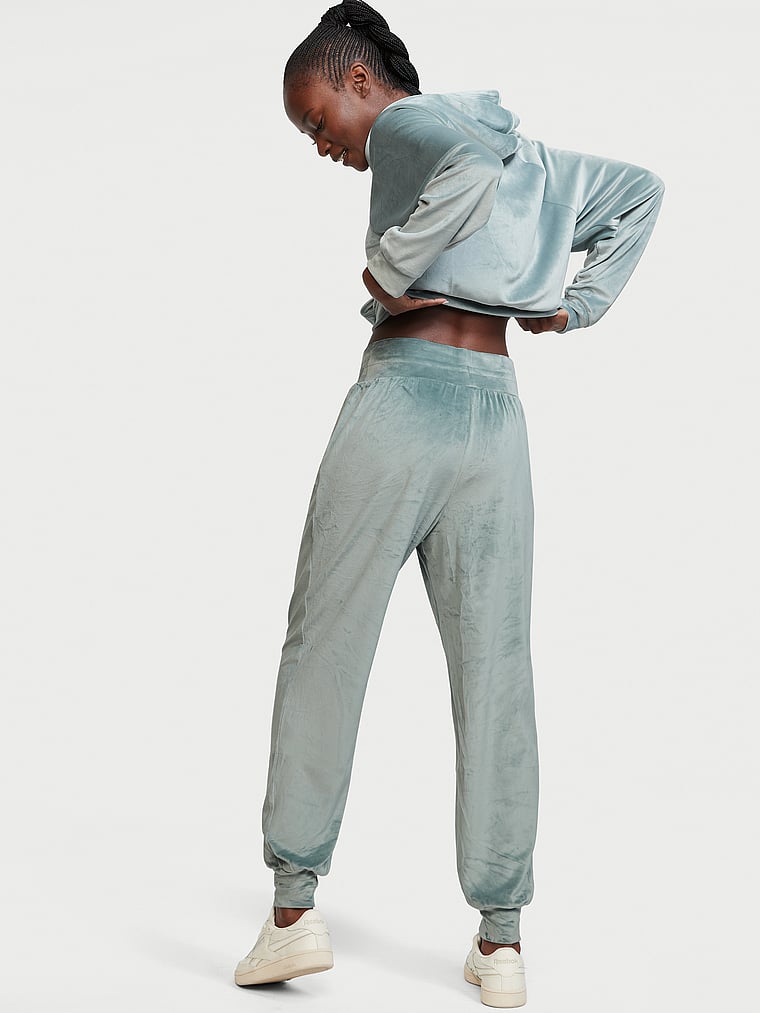 Buy Velour High-Rise Jogger Pants, undefined - Order undefined online ...