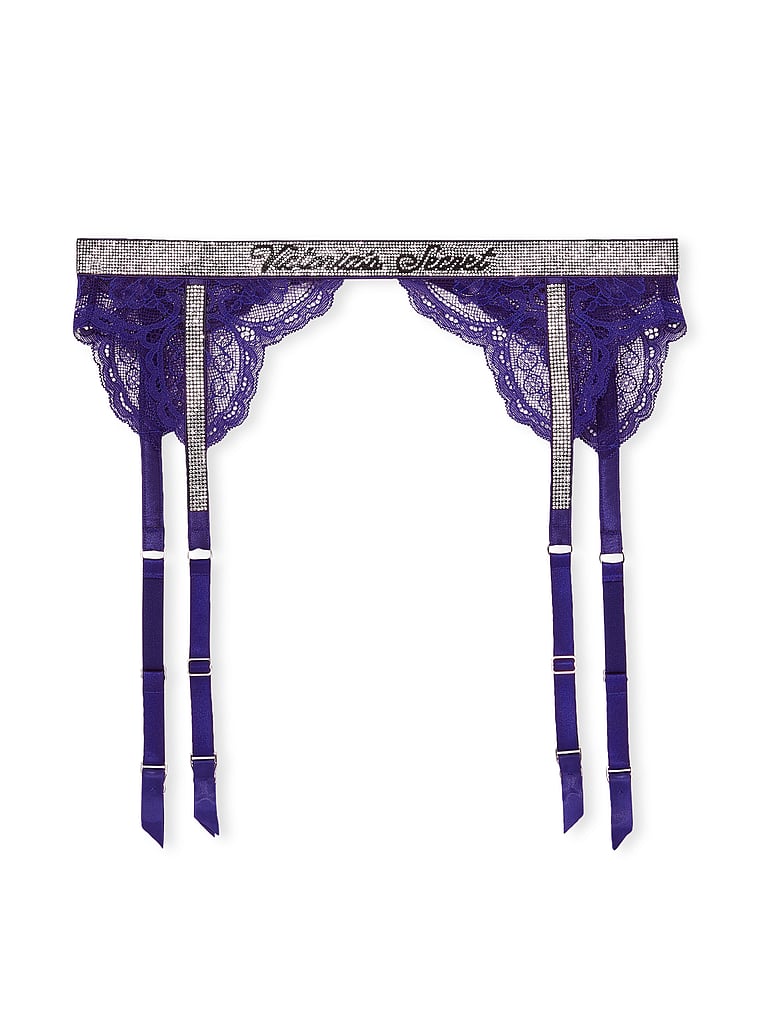 Buy Shine Strap Lace Garter Belt, Night Ocean - Order Garters online ...