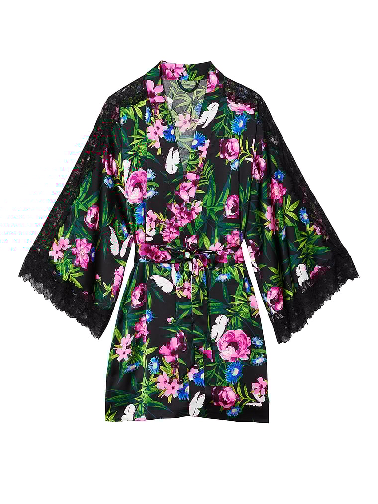 Buy Lace Inset Robe, - Order undefined online - Victoria's Secret US