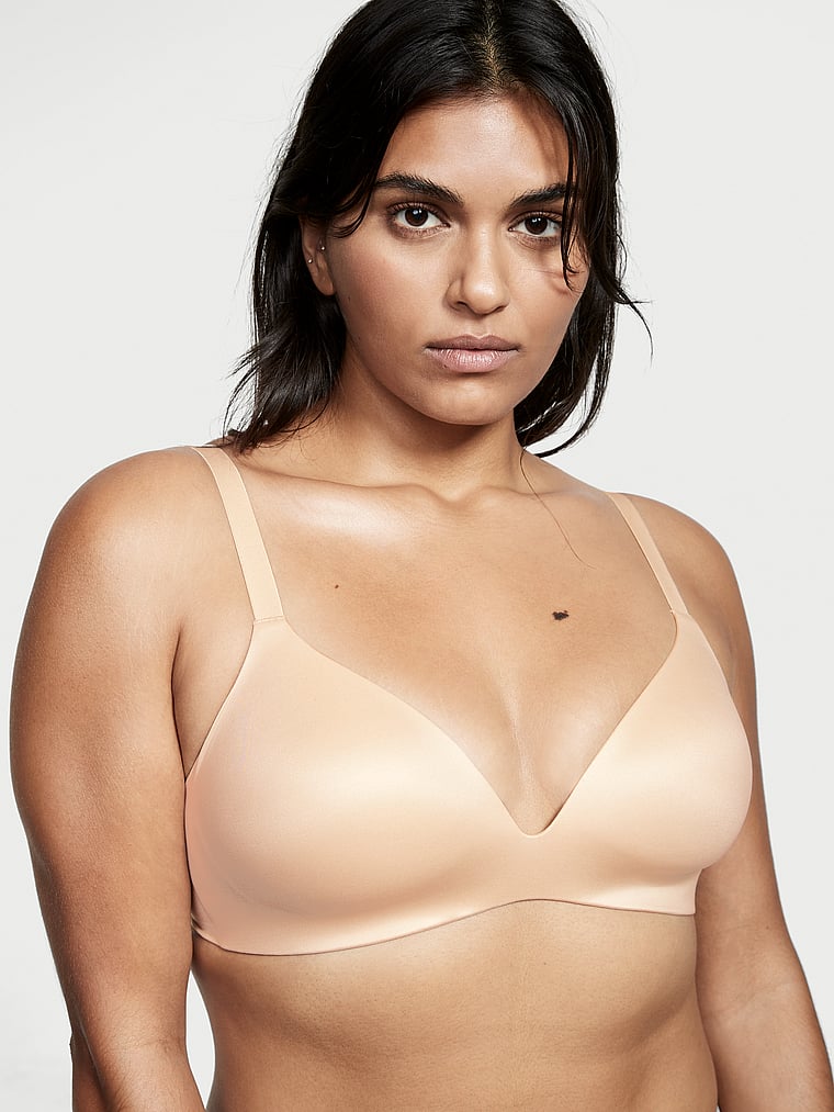 Buy Infinity Flex Lightly Lined Wireless Plunge Bra, Marzipan - Order ...
