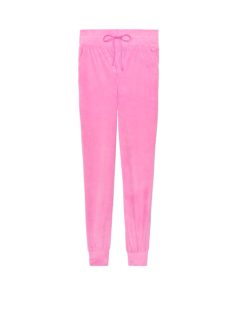 Buy Velour High-Rise Jogger Pants, - Order undefined online - Victoria ...