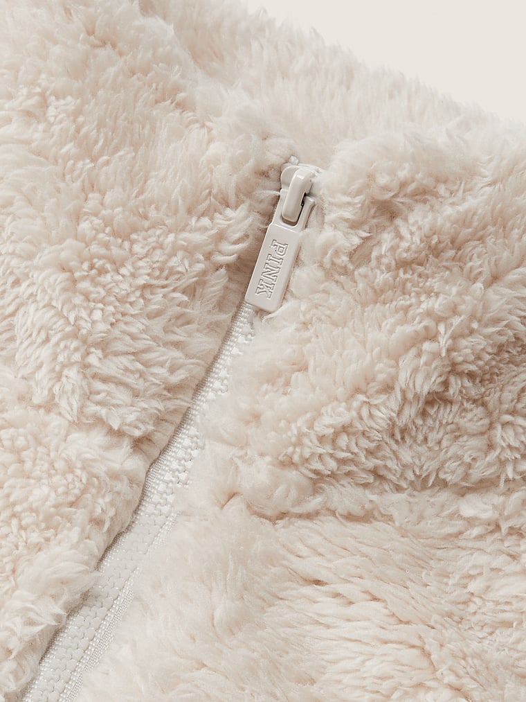 Buy Teddy Full-Zip Jacket, - Order undefined online - PINK US