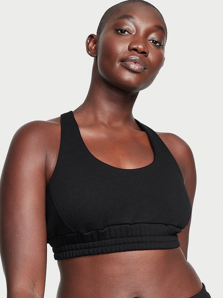 Buy Cotton Fleece Sports Bra, - Order undefined online - Victoria's ...