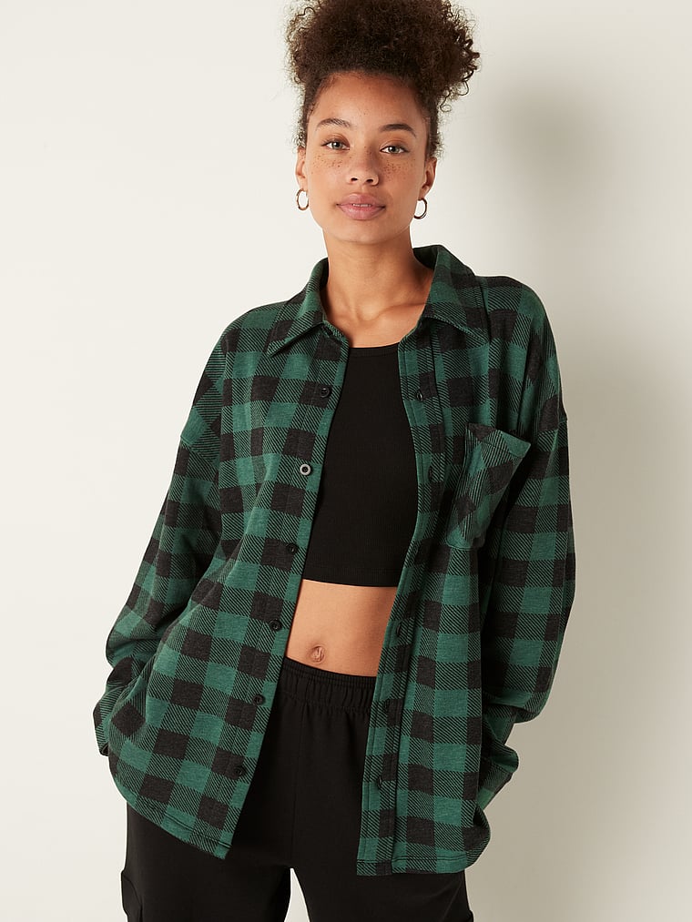 Buy Fleece Shacket, - Order undefined online - PINK US