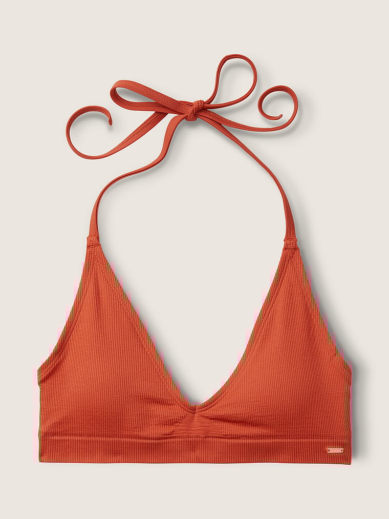 Buy Seamless Rib Bikini Top, - Order undefined online - PINK US