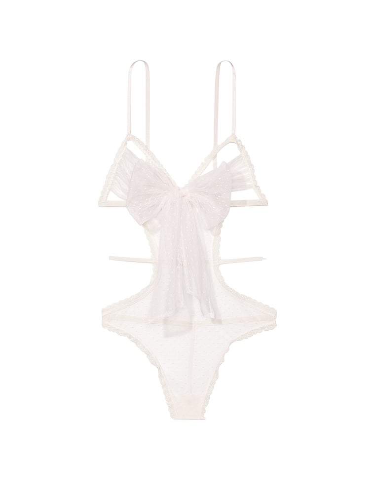 Buy Sheer Dotted Mesh Cutout Teddy, - Order undefined online - Victoria ...
