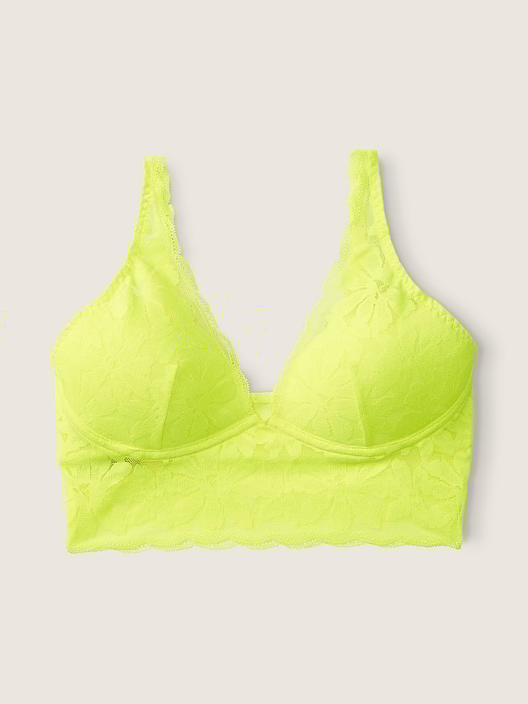 Buy Lace Lightly Lined Plunge Bralette, - Order undefined online - PINK US