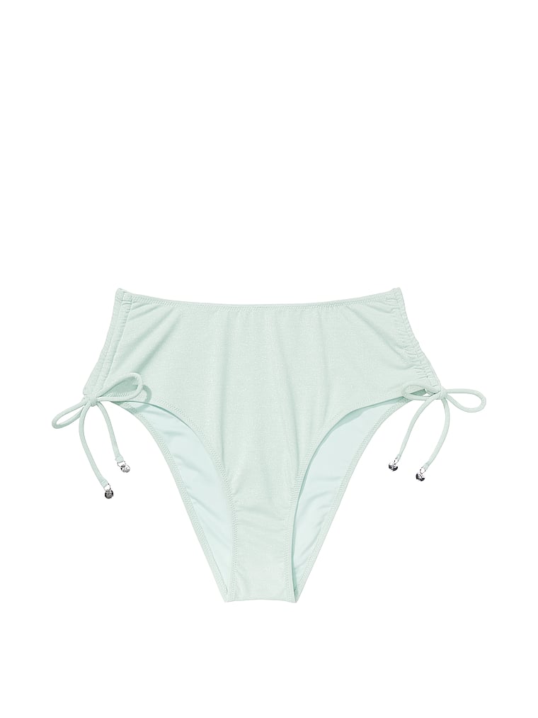 Buy Ruched High-Waist Cheeky Bikini Bottom, undefined - Order undefined ...