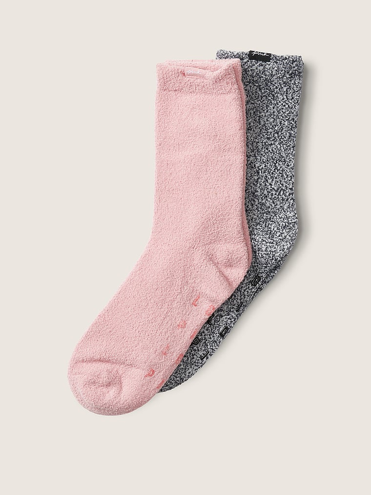 Buy 2-Pack Marshmallow Knit Socks, - Order undefined online - PINK