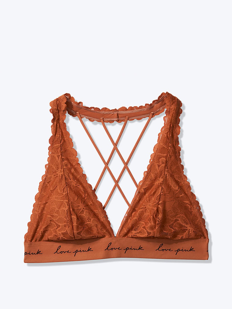 Buy Lace Halter Bralette, - Order undefined online - PINK US