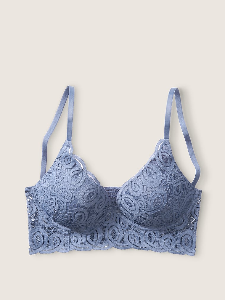 Buy Crochet Wire-Free Push-Up Bralette, - Order undefined online - PINK