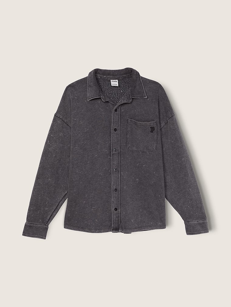 Buy Fleece Shacket, - Order undefined online - PINK US