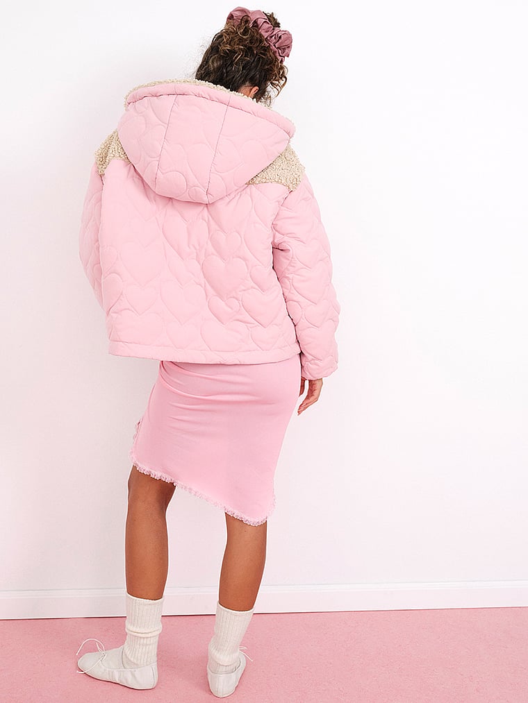 Buy Puffer Jacket With Ruffle Trim, - Order undefined online - Victoria ...