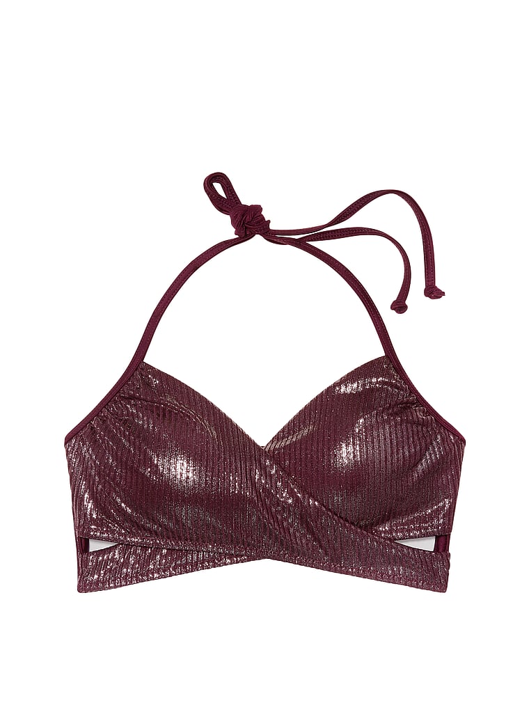 Buy Ribbed Lace-Up Back Body Wrap, - Order undefined online - PINK