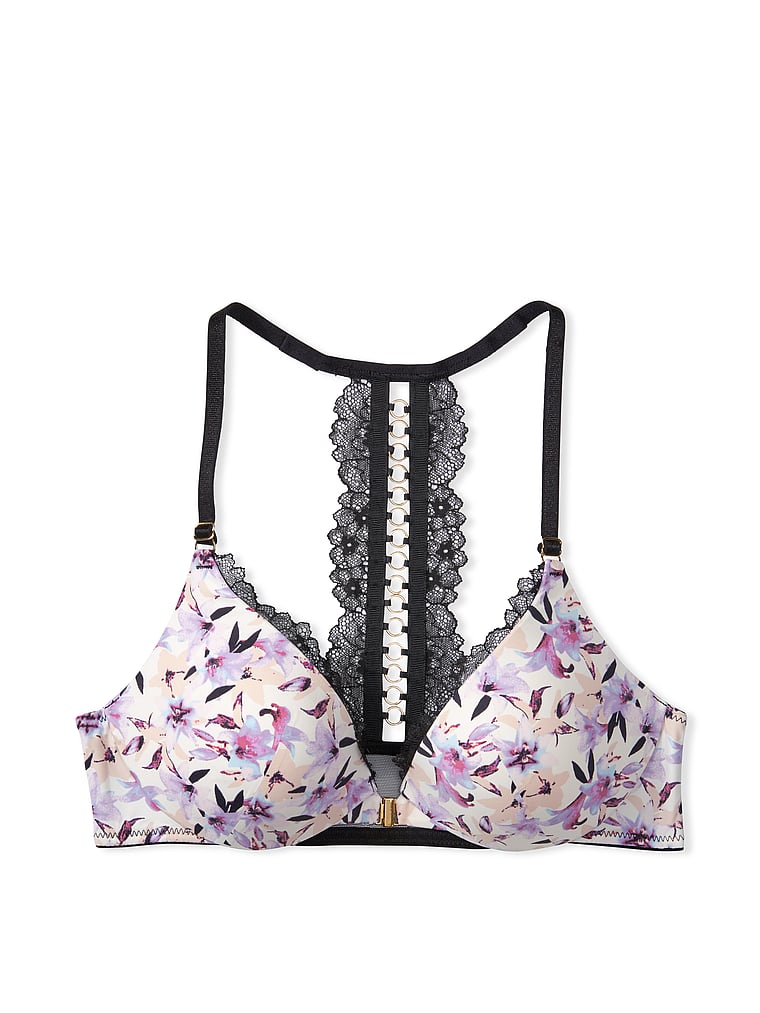 Buy Love by Victoria Front Close Lace Trim Push Up Plunge Bra, - Order ...