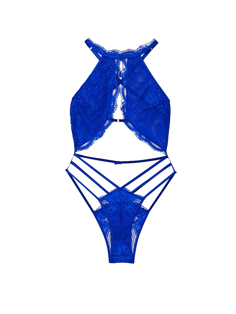 Buy Fishnet Floral High-Neck Teddy, - Order undefined online - Victoria ...