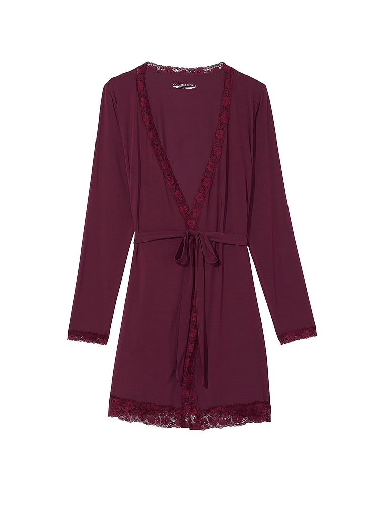 Buy Modal Lace-Trim Robe - Order Robes online 5000009123 - Victoria's ...